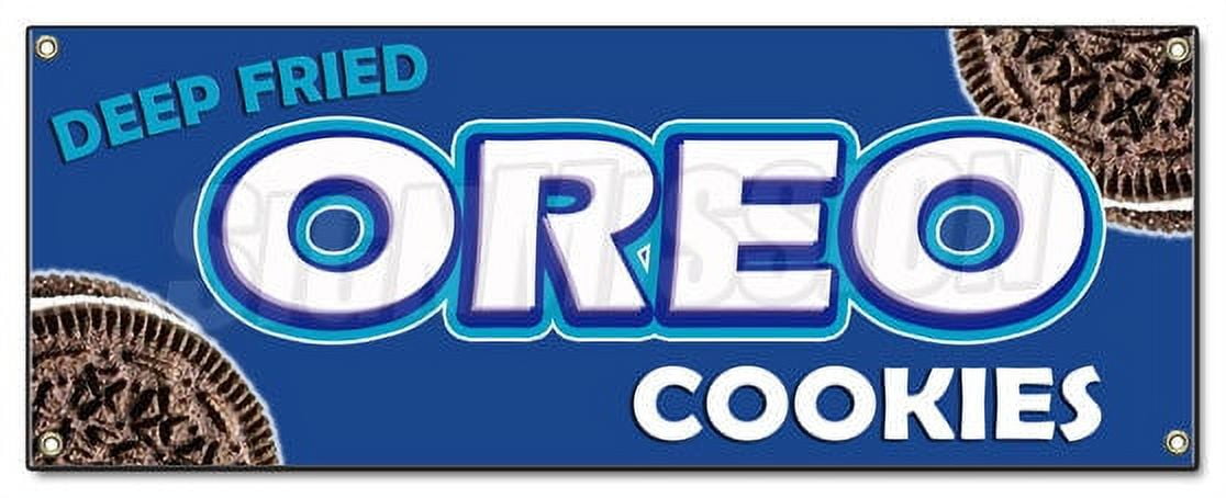 SignMission Deep Fried Oreos 18x48in. Banner Sign - Heavy Duty ...