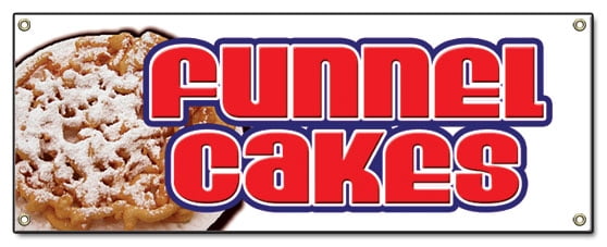 SignMission B-Funnel Cakes 18 x 48 in. Funnel Cakes Banner Sign ...