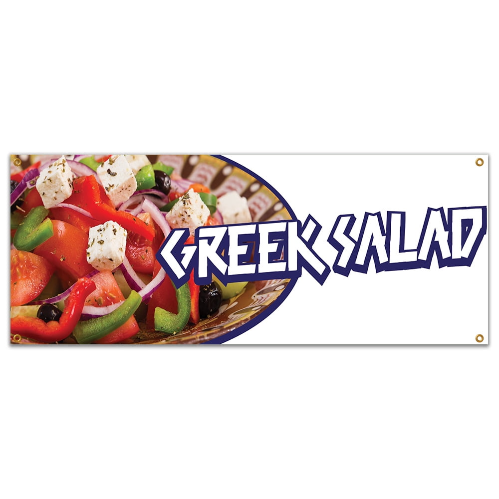 Greek Salad 48" Banner Concession Stand Food Truck Single Sided ...