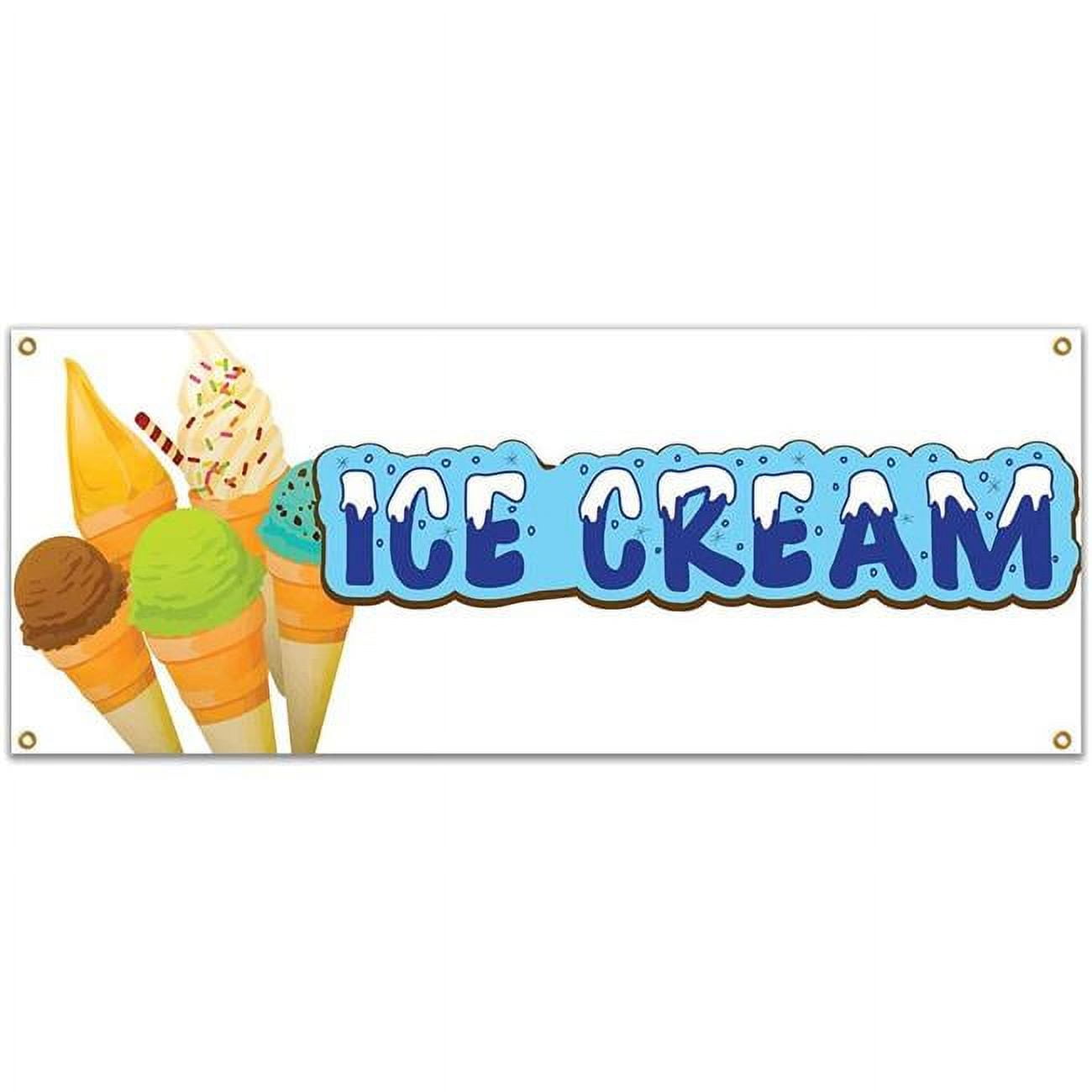 Signmission B Ice Cream19 48 In Ice Cream Banner With Concession Stand