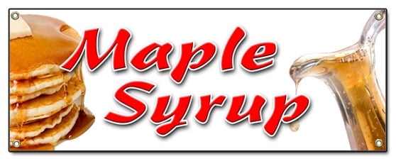 SignMission B-Maple Syrup Maple Syrup Banner Sign - Sign Pancakes ...