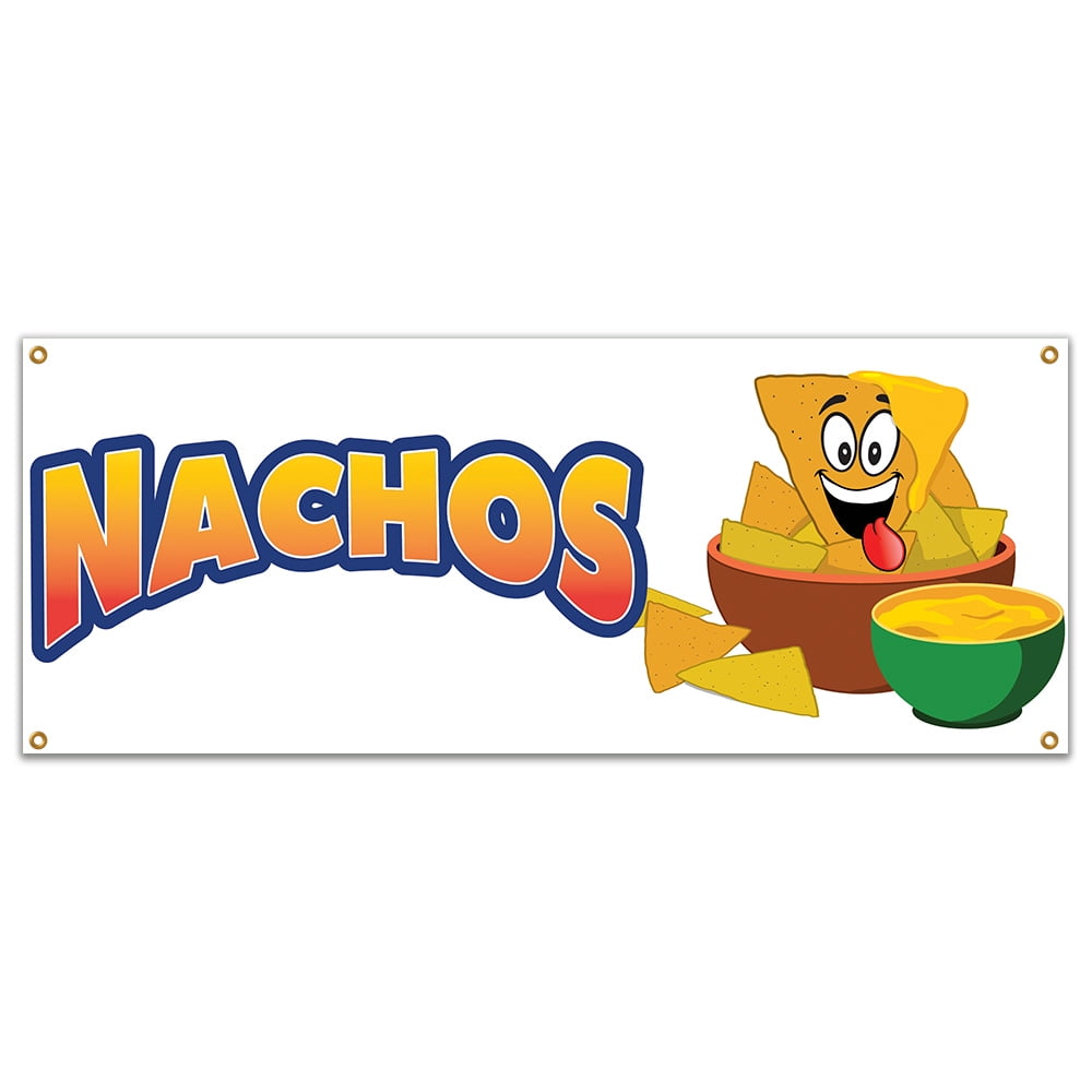 SignMission B-Nachos19 48 in. Nachos Banner with Concession Stand Food ...