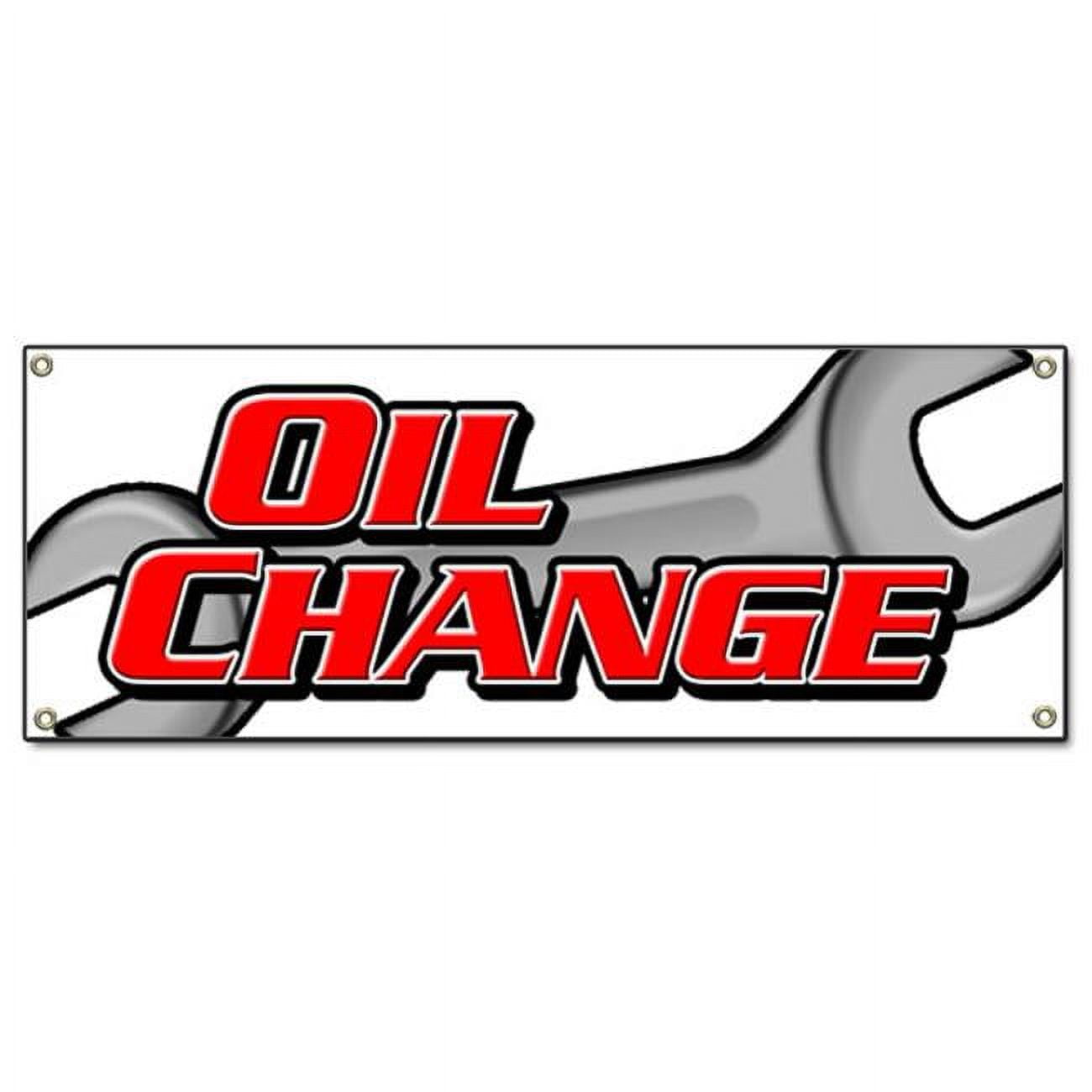 SignMission B-Oil Change 18 x 48 in. Oil Change Banner Sign - Walmart.com