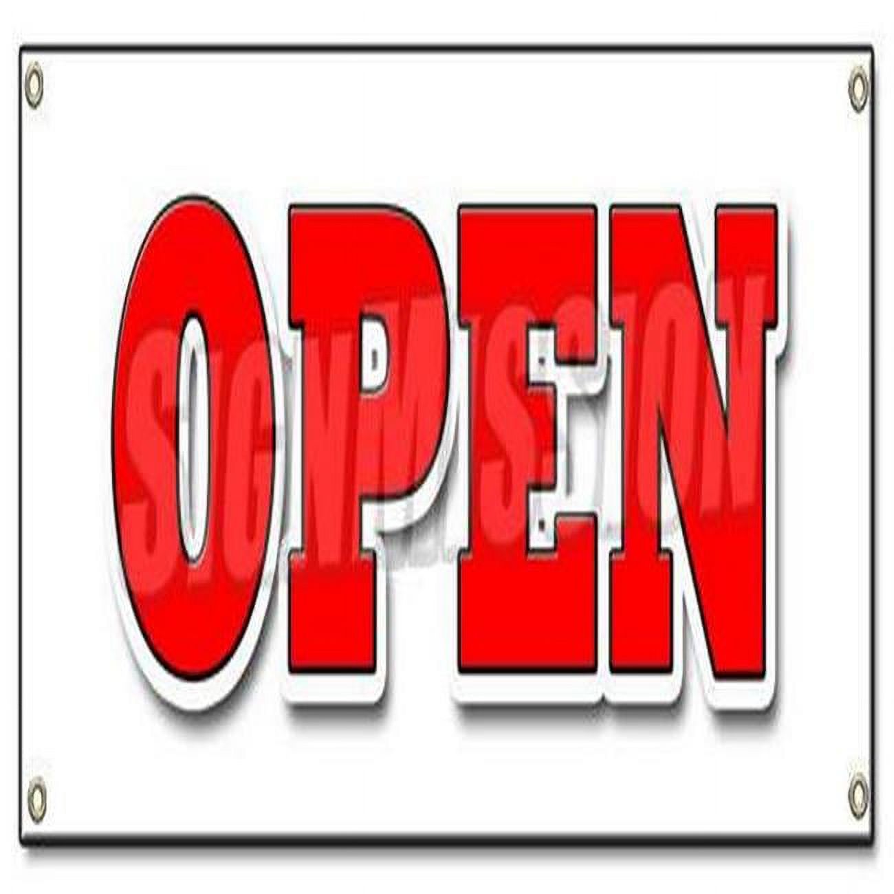 SignMission 18 x 48 in. Banner Sign - Open - Grand Opening New Store ...