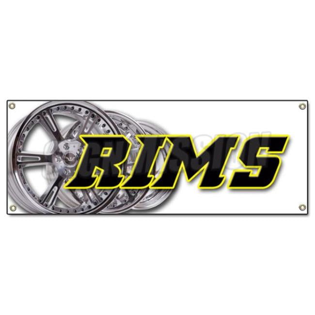 SignMission B-Rims Rims Banner Sign - Wheels Tires Car Rims Truck Suv ...