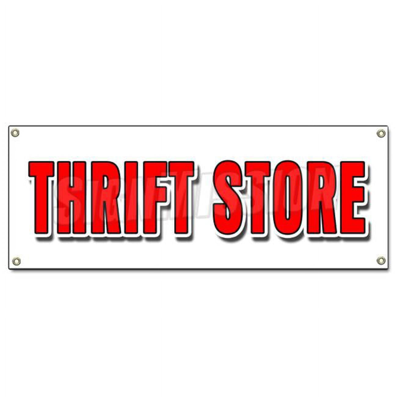 SignMission B-Thrift Store 18 x 48 in. Thrift Store Banner Sign ...