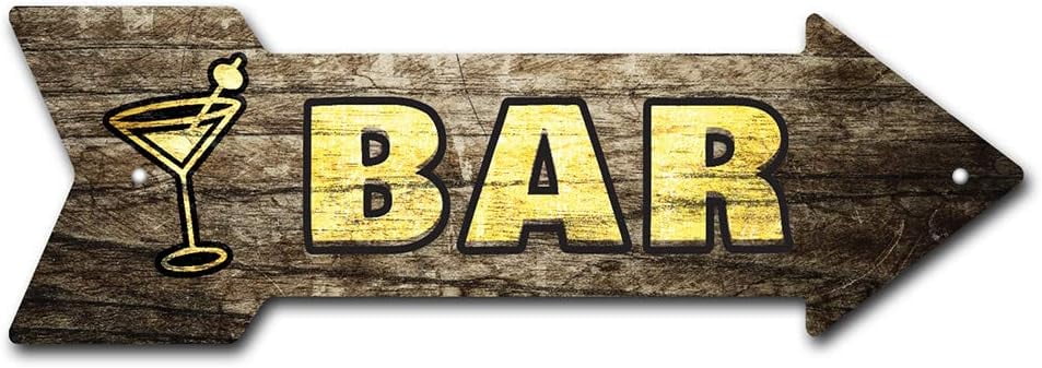 SignMission Bar Arrow Sign | Indoor/Outdoor | Direction Arrow Sign ...