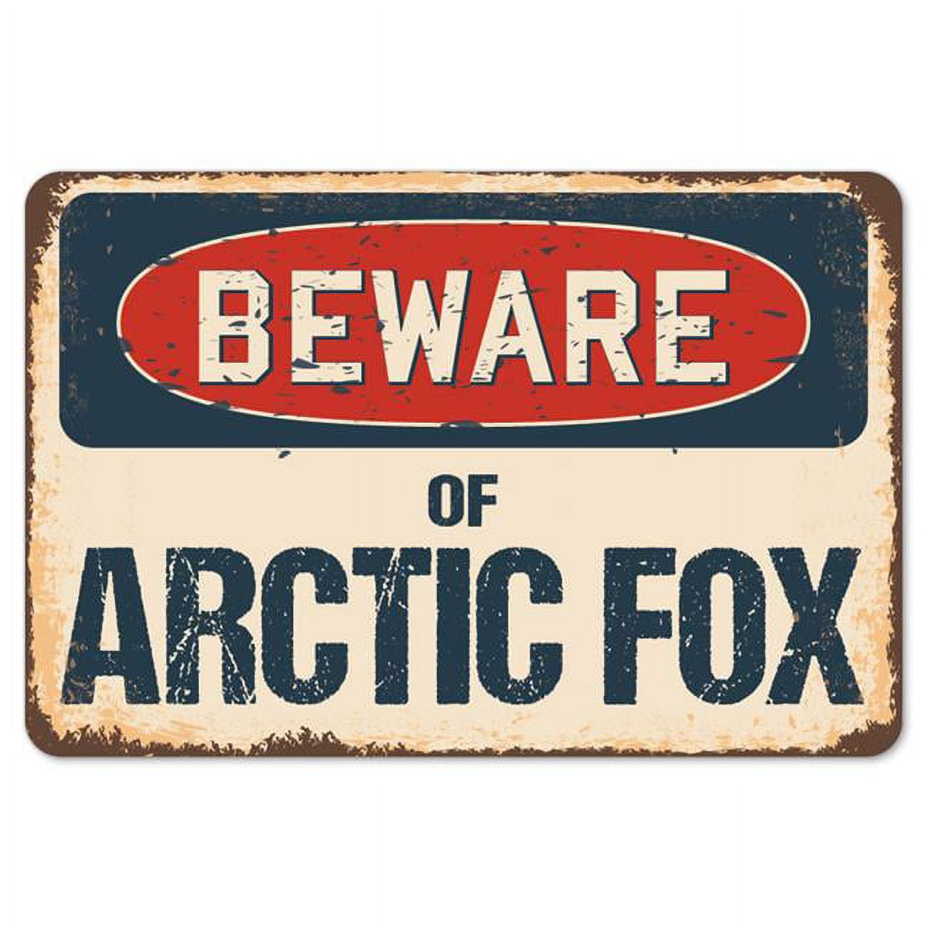 SignMission Beware of Arctic Fox Rustic Sign - Walmart.com