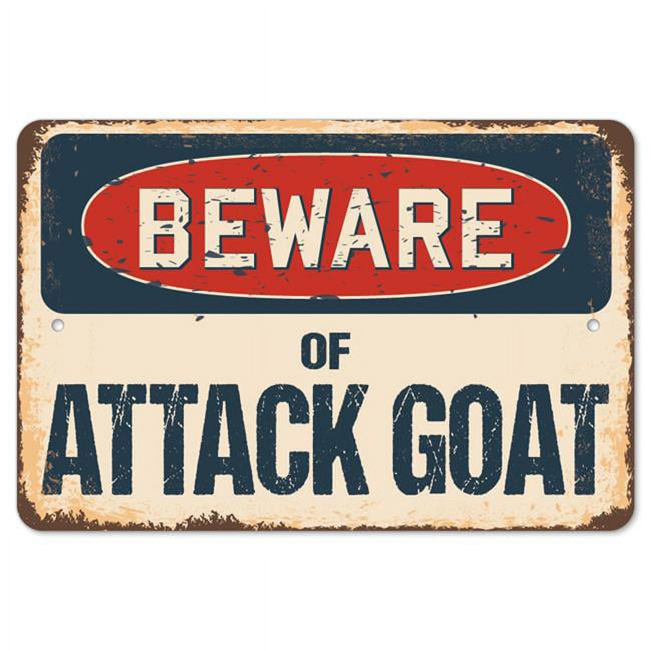SignMission Beware of Attack Goat Rustic Sign - Walmart.com