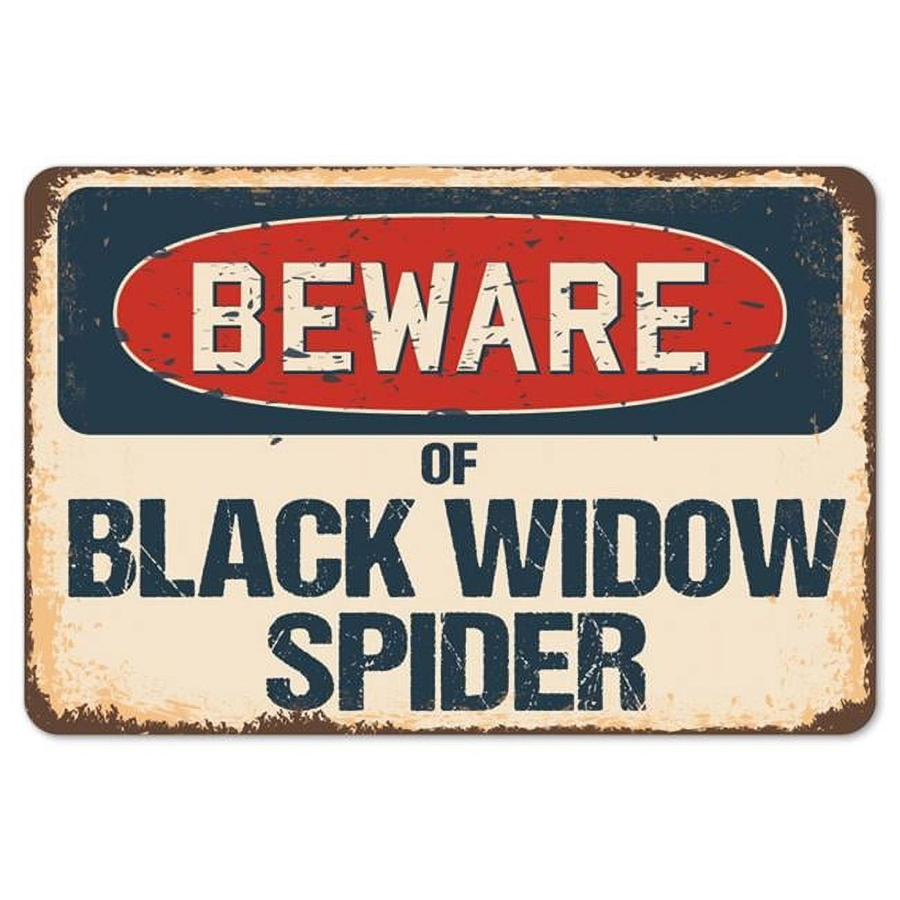 SignMission Beware of Black Widow Spider Rustic Sign - Walmart.com