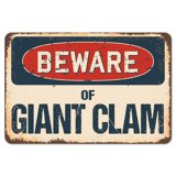SignMission Beware of Giant Clam Rustic Sign - Walmart.com