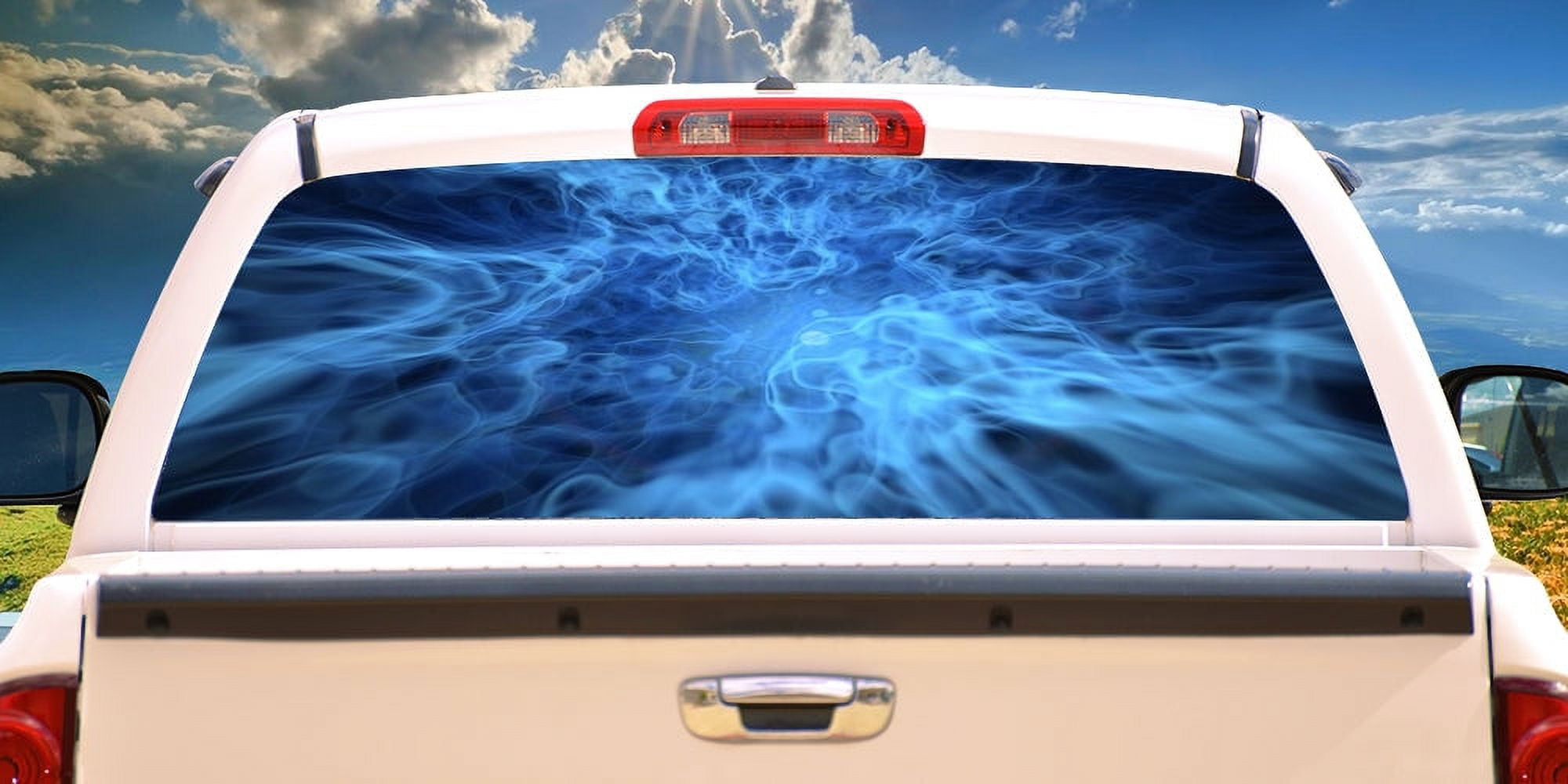 SignMission Blue Smoke Rear Window Graphic Suv View Thru Vinyl Back ...