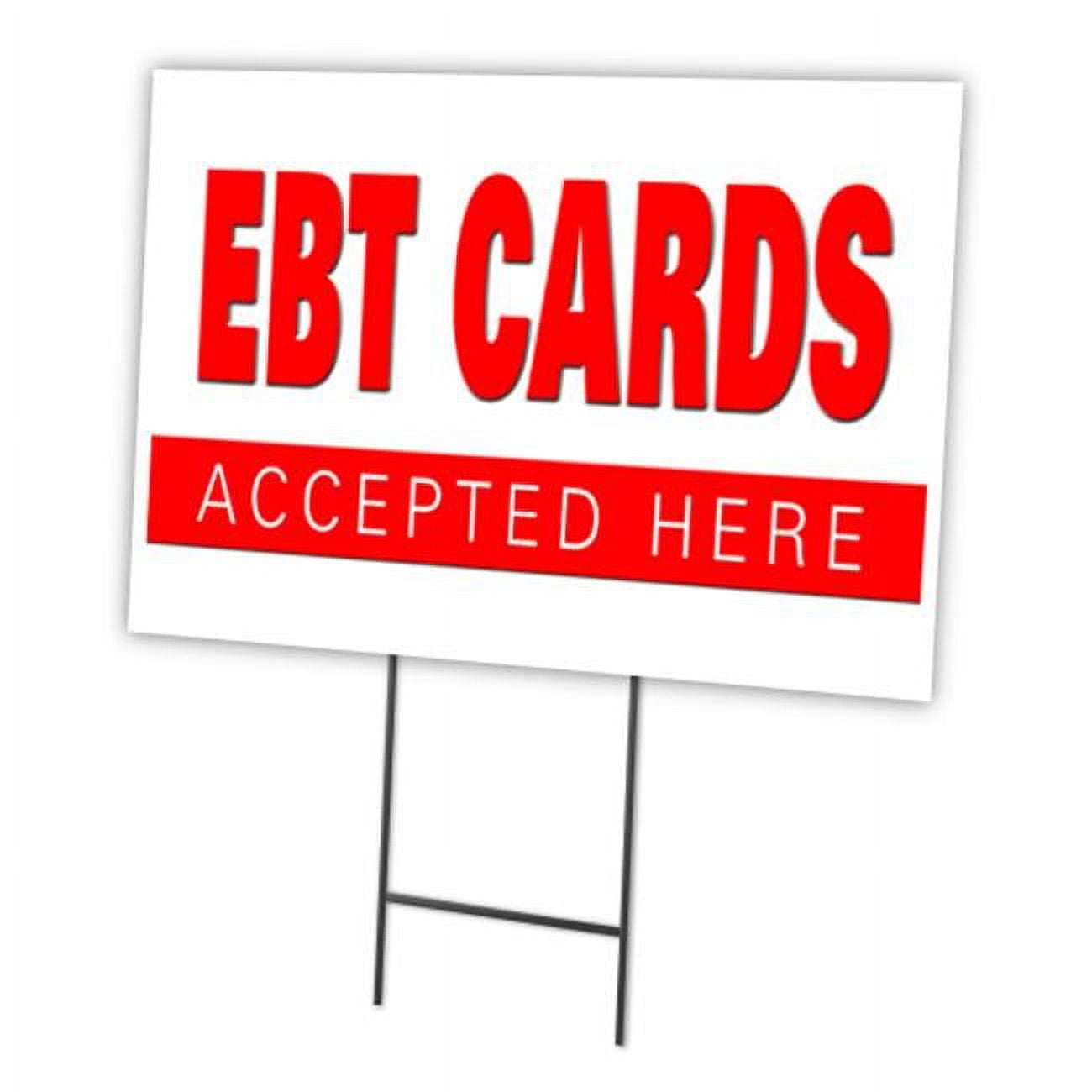 SignMission C-1216-DS-Ebt Cards 12 x 16 in. Ebt Cards Yard Sign & Stake ...
