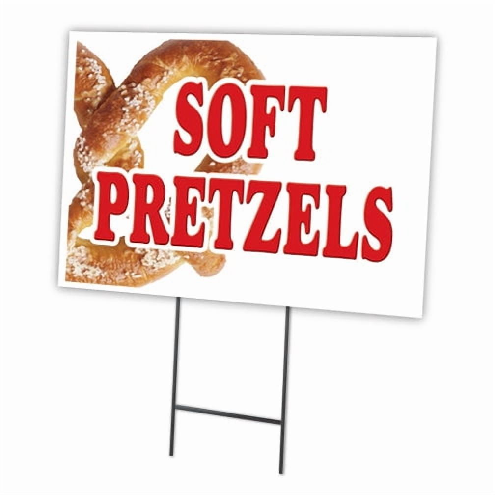 SignMission C-1216-DS-Soft Pretzels 12 x 16 in. Yard Sign & Stake ...