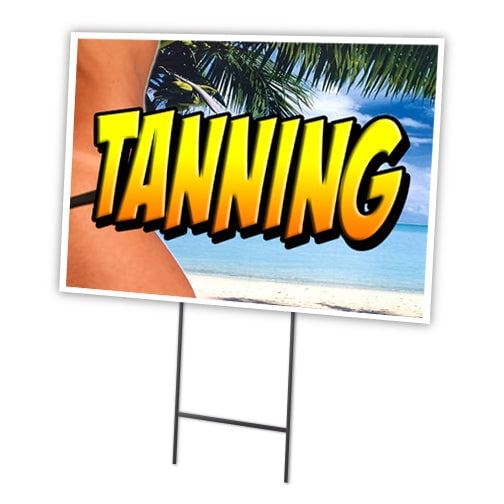 SignMission C-1216-DS-Tanning 12 x 16 in. Yard Sign & Stake - Tanning ...