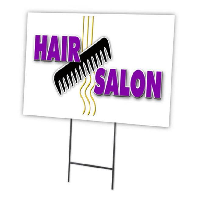 SignMission C-1216 Hair Salon 12 x 16 in. Hair Salon Yard Sign & Stake ...