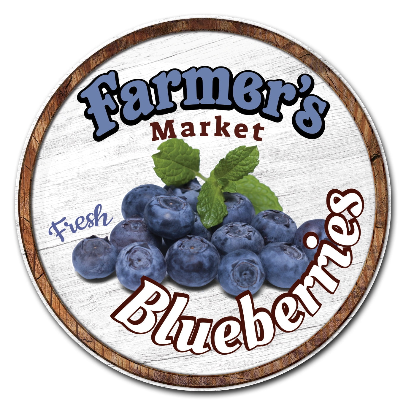 SignMission C-16-CIR-WS-Blueberries 16 x 24 in. Corrugated Plastic Sign ...