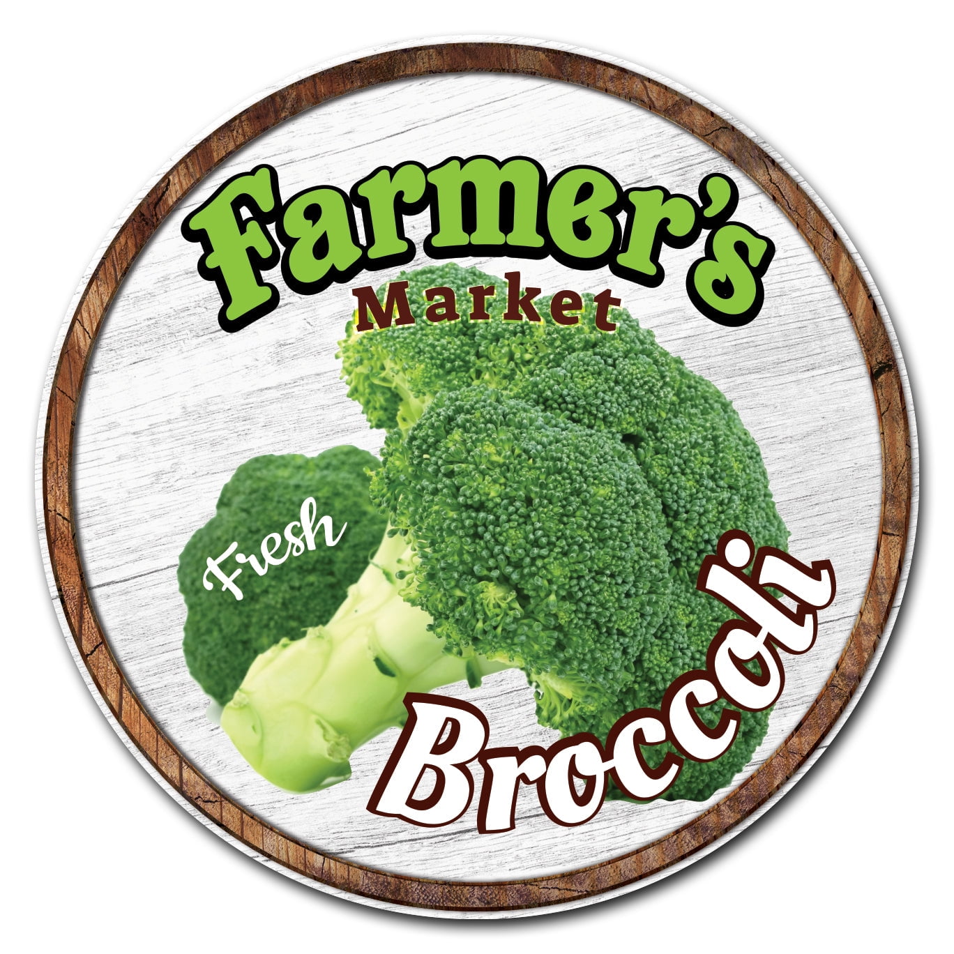 SignMission C-16-CIR-WS-Broccoli 16 x 24 in. Corrugated Plastic Sign ...