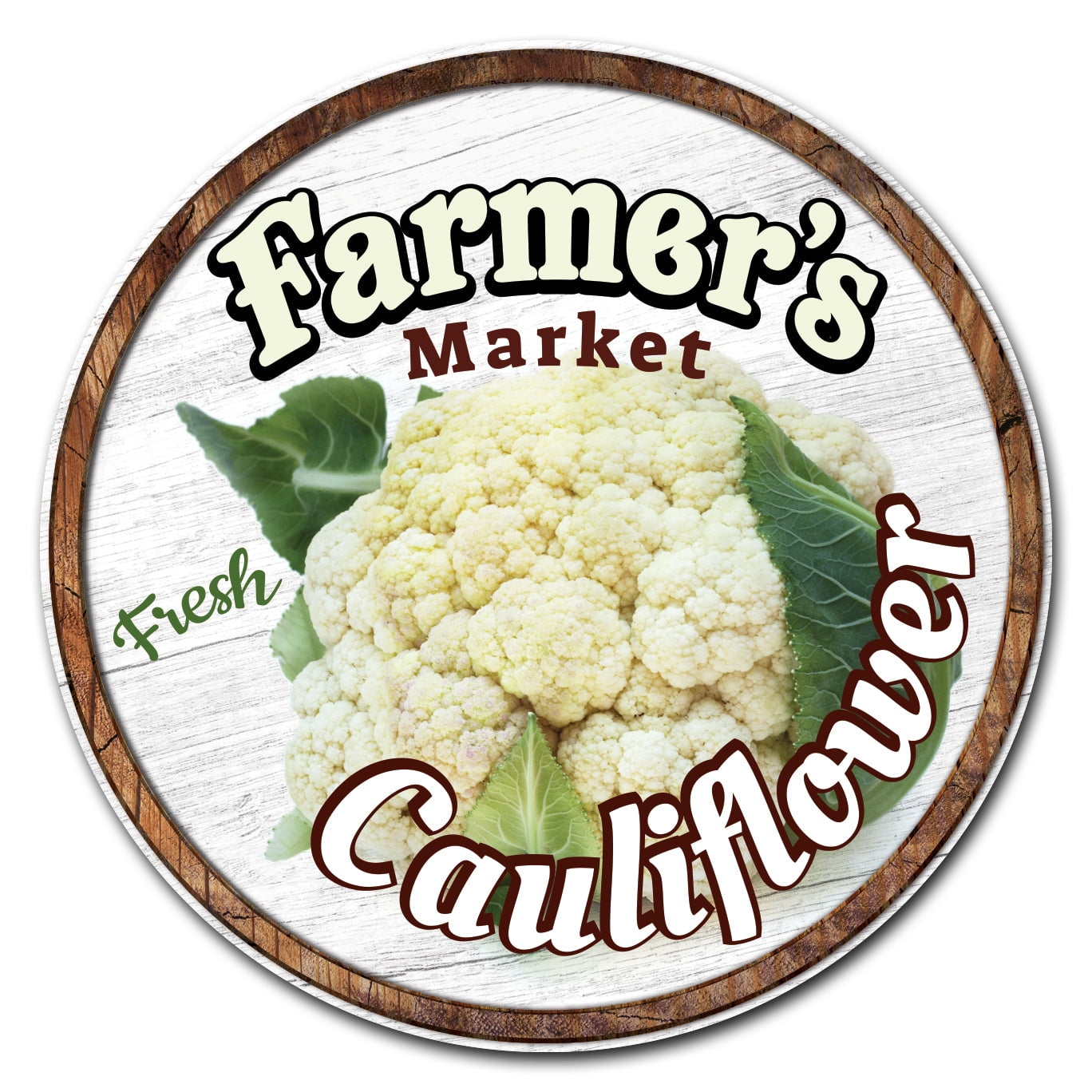 SignMission C-16-CIR-WS-Cauliflower 16 x 24 in. Corrugated Plastic Sign ...