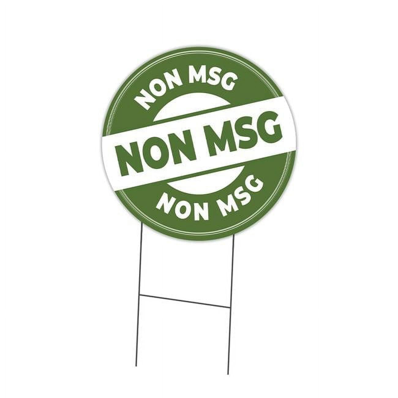 SignMission C-16-CIR-WS-Non MSG Corrugated Plastic Sign with Stakes 16 ...