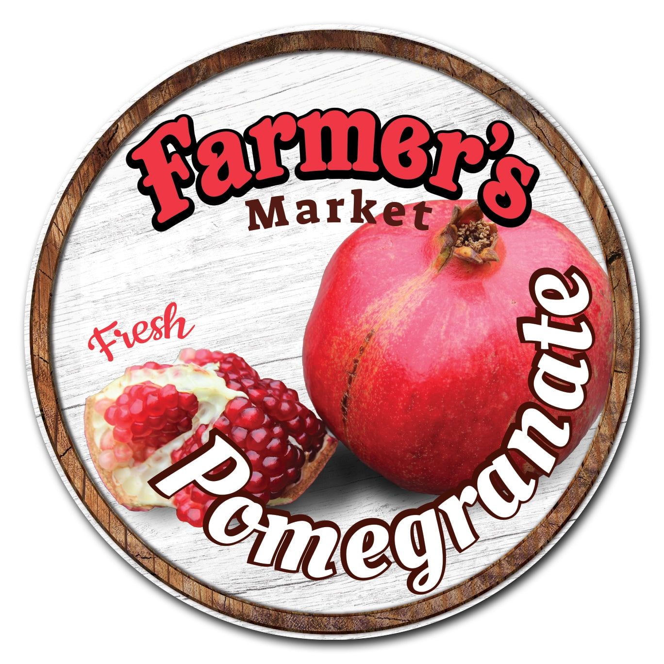 SignMission C-16-CIR-WS-Pomegranate Corrugated Plastic Sign with Stakes ...