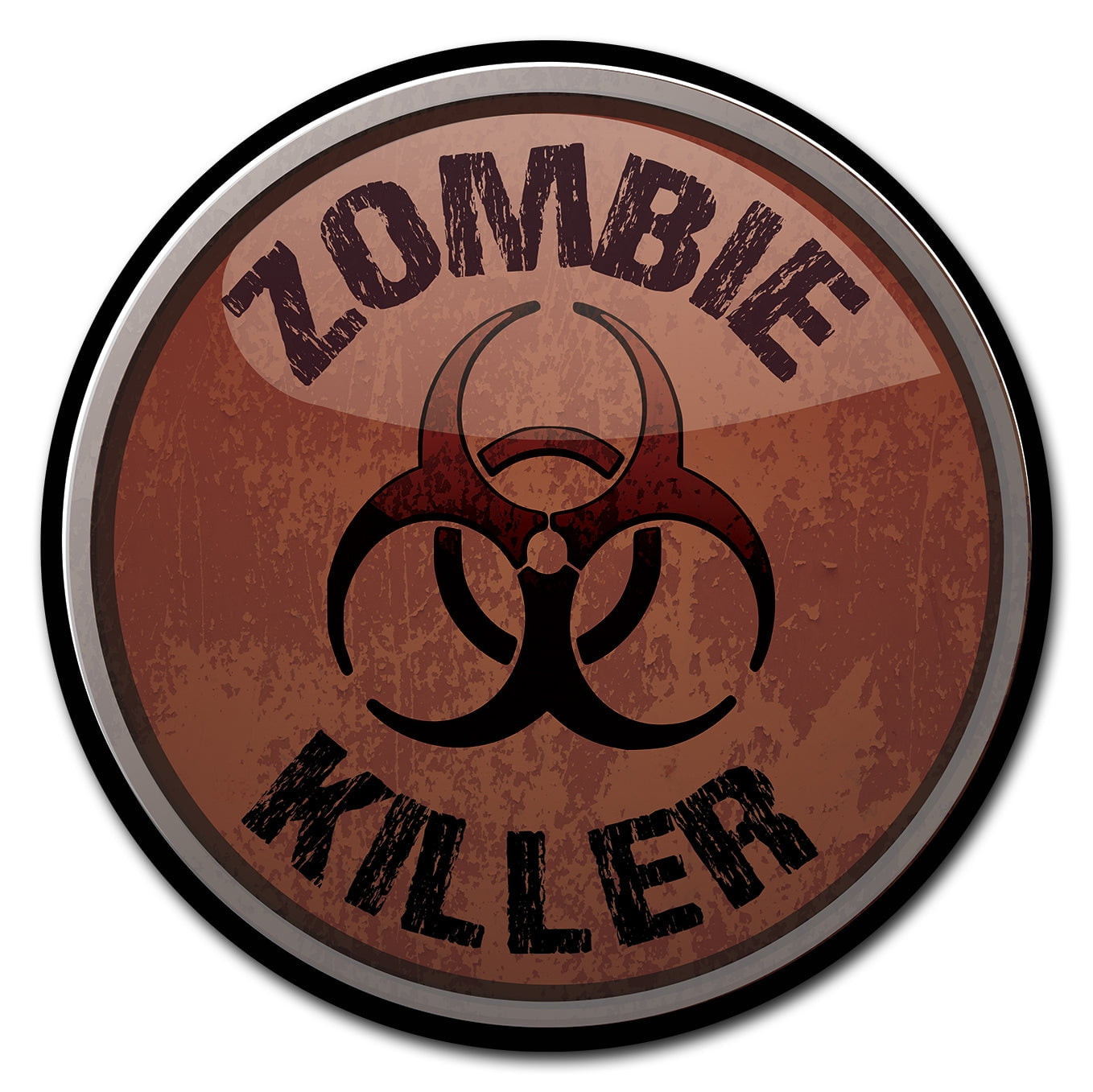 SignMission C-16-CIR-WS-Zombie Killer Corrugated Plastic Sign with ...