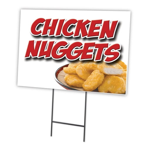 SignMission C-1824-DS-Chicken Nuggets 18 x 24 in. Chicken Nuggets Yard ...