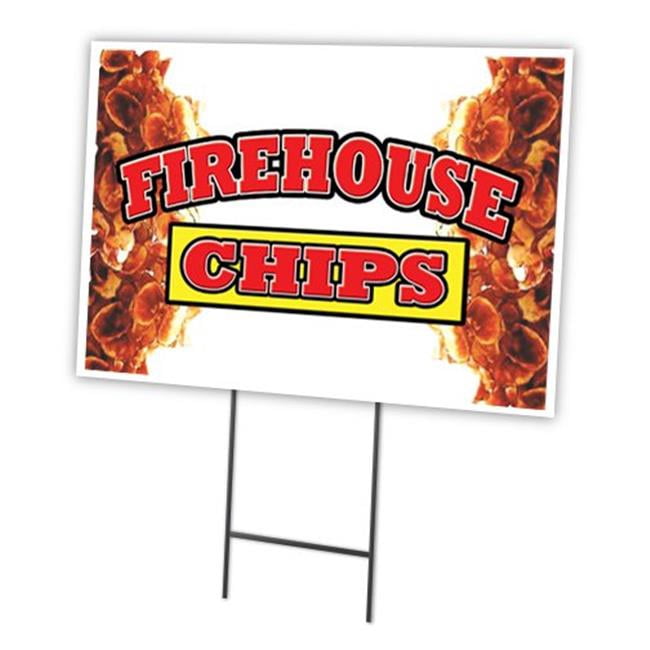 SignMission C-1824-DS-Firehouse Chips 18 x 24 in. Yard Sign & Stake ...