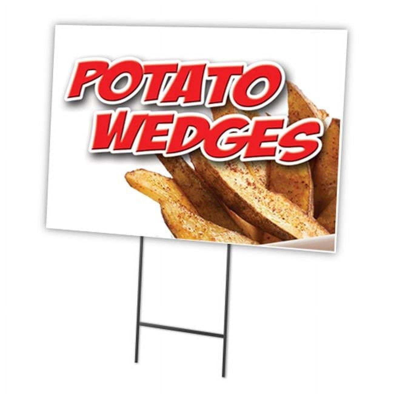 SignMission C-1824-DS-Potato Wedges 18 x 24 in. Potato Wedges Yard Sign ...
