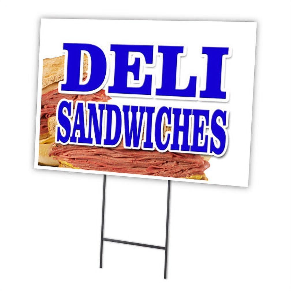 SignMission C-1824 Deli Sandwiches 18 x 24 in. Deli Sandwiches Yard ...