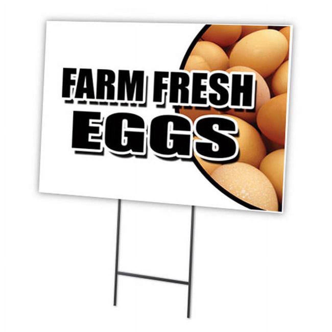 Fresh Eggs Embossed Metal Sign - Walmart.com