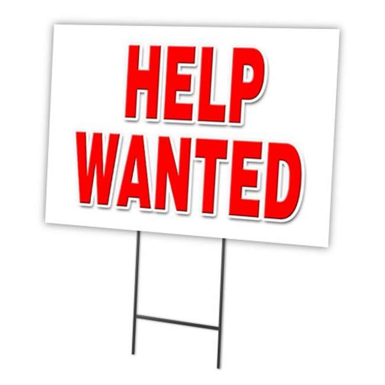 SignMission C-1824 Help Wanted 18 x 24 in. Help Wanted Yard Sign ...