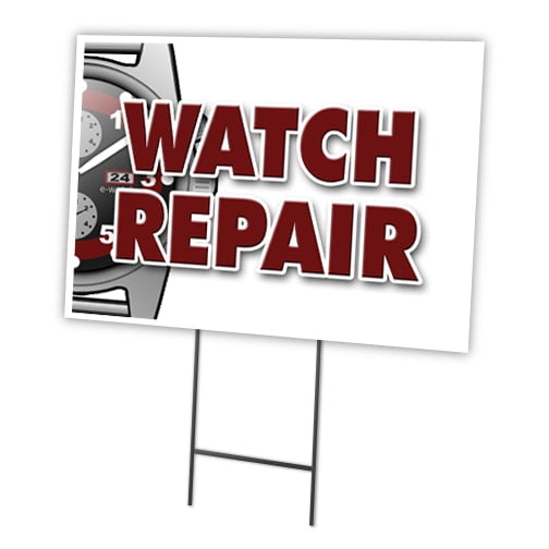 SignMission C-1824 Watch Repair 18 x 24 in. Watch Repair Yard Sign ...