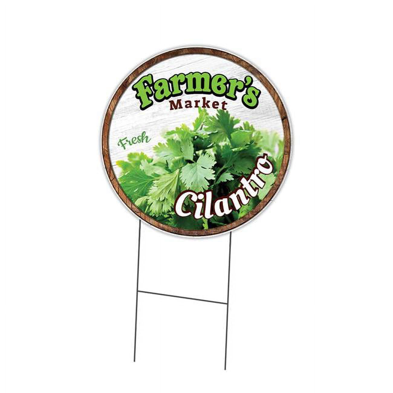 SignMission C-24-CIR-WS-Cilantro Corrugated Plastic Sign with Stakes 24 ...