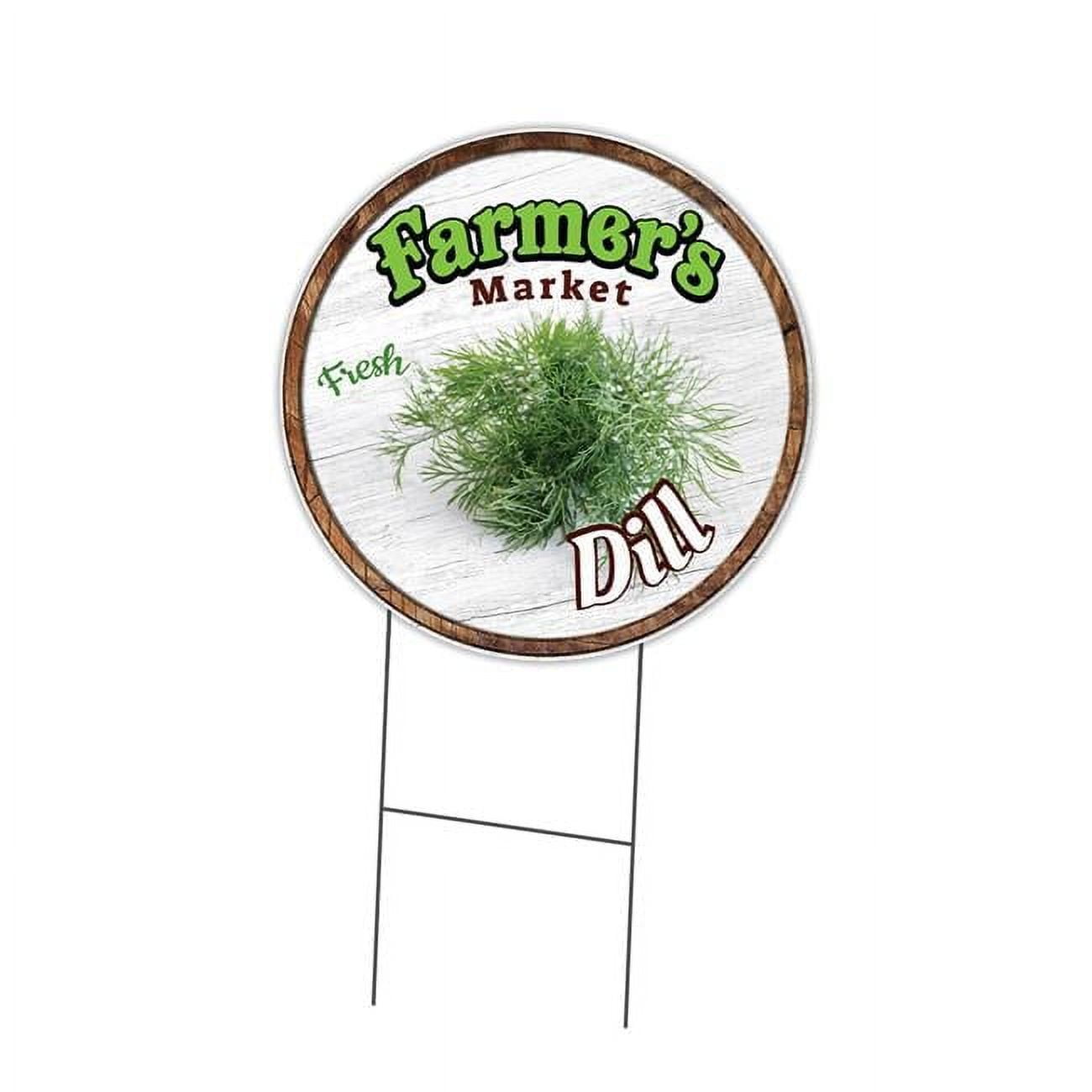 SignMission C-24-CIR-WS-Dill Corrugated Plastic Sign with Stakes 24 in ...