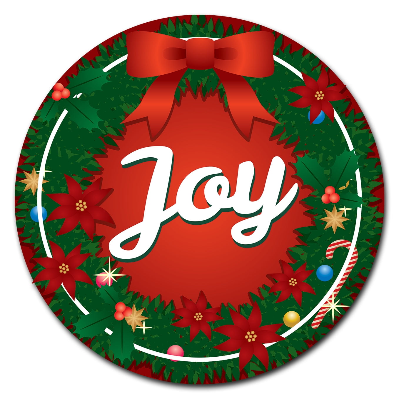 SignMission C-24-CIR-WS-Joy Corrugated Plastic Sign with Stakes 24 in ...