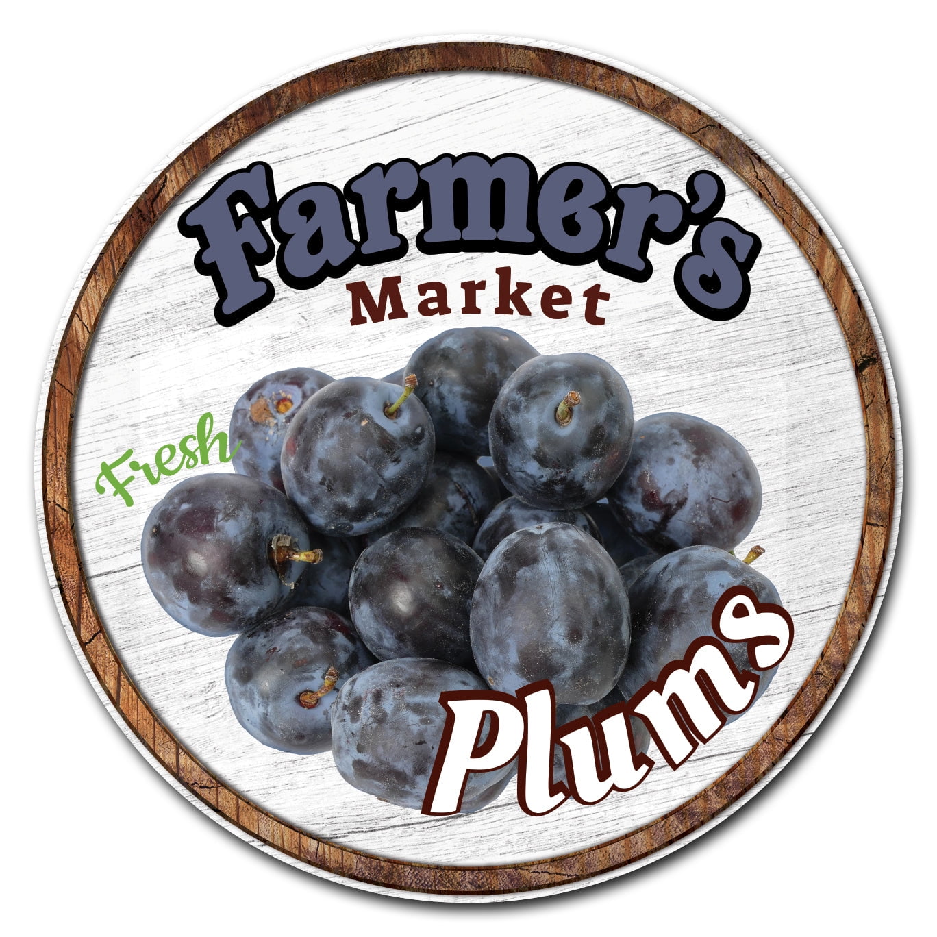 SignMission C-24-CIR-WS-Plums 16 x 24 in. Corrugated Plastic Sign with ...