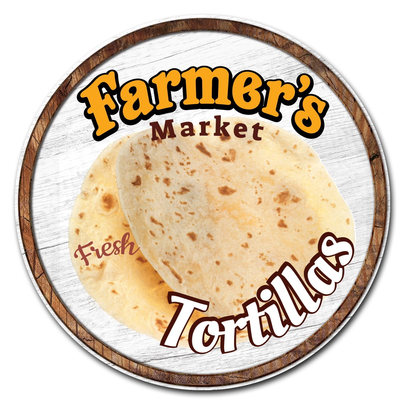 SignMission C-24-CIR-WS-Tortillas 16 x 24 in. Corrugated Plastic Sign ...