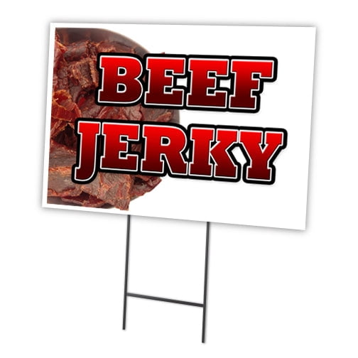 Beef Jerky 24" x 36" Yard Sign & Stake | Advertise Your Business ...