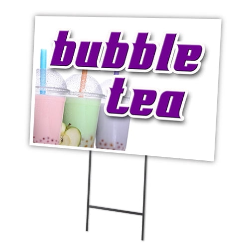 SignMission C-2436 Bubble Tea 24 x 36 in. Bubble Tea Yard Sign & Stake ...