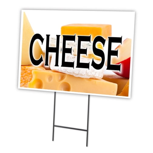 SignMission C-2436 Cheese 24 x 36 in. Cheese Yard Sign & Stake ...