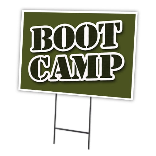 SignMission C-2436-DS-Boot Camp 24 x 36 in. Boot Camp Yard Sign & Stake ...