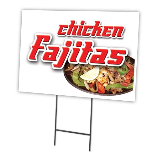 SignMission C-2436-DS-Chicken Fajitas 24 x 36 in. Chicken Fajitas Yard ...