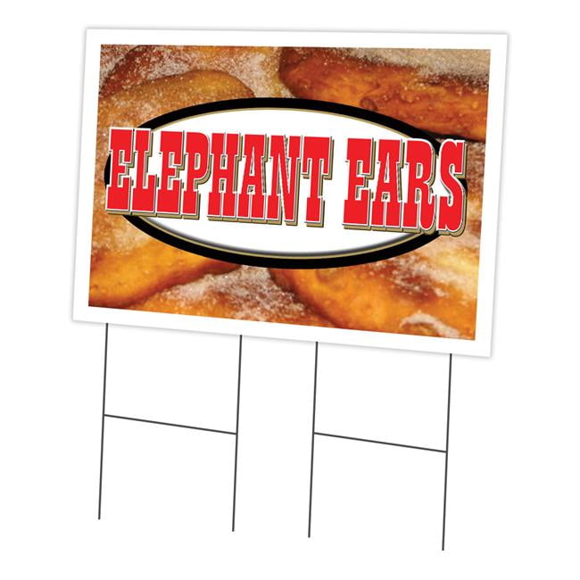 SignMission C-2436-DS-Elephant Ears 24 x 36 in. Yard Sign & Stake ...