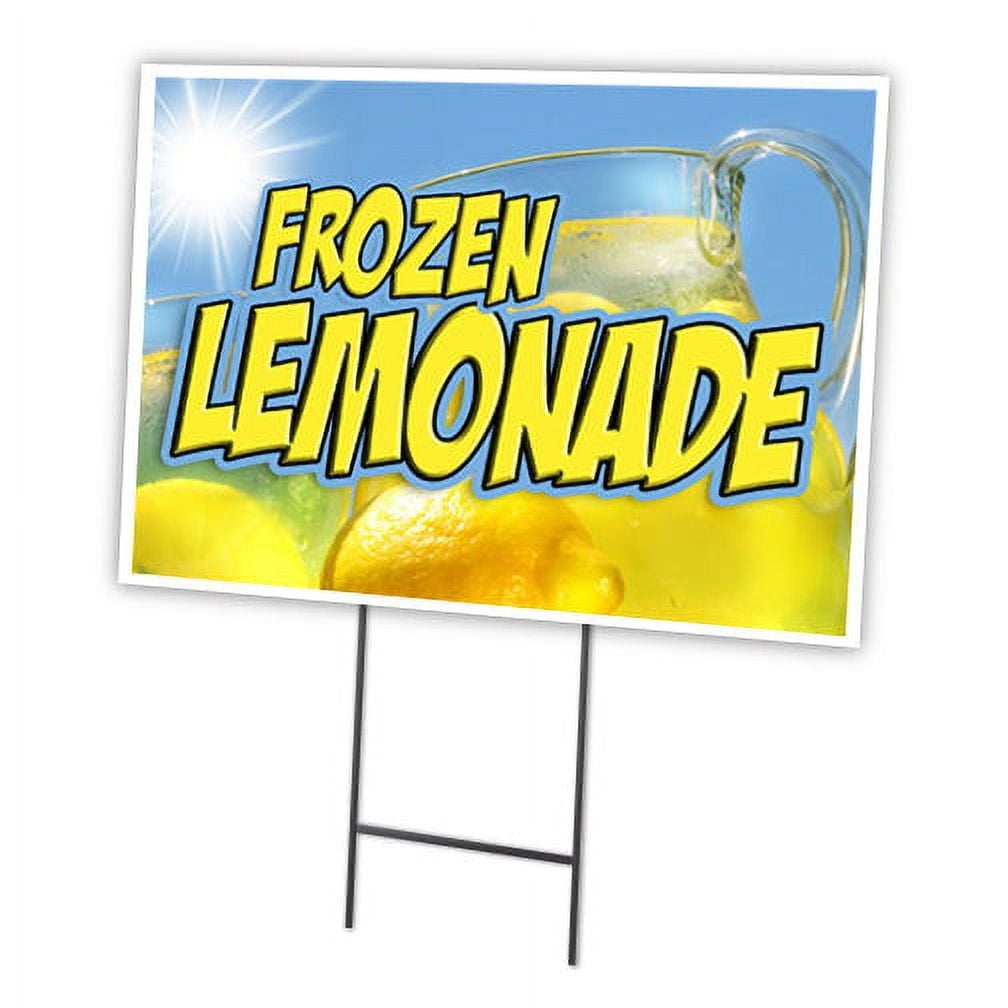 SignMission C-2436-DS-Frozen Lemonade 24 x 36 in. Frozen Lemonade Yard ...