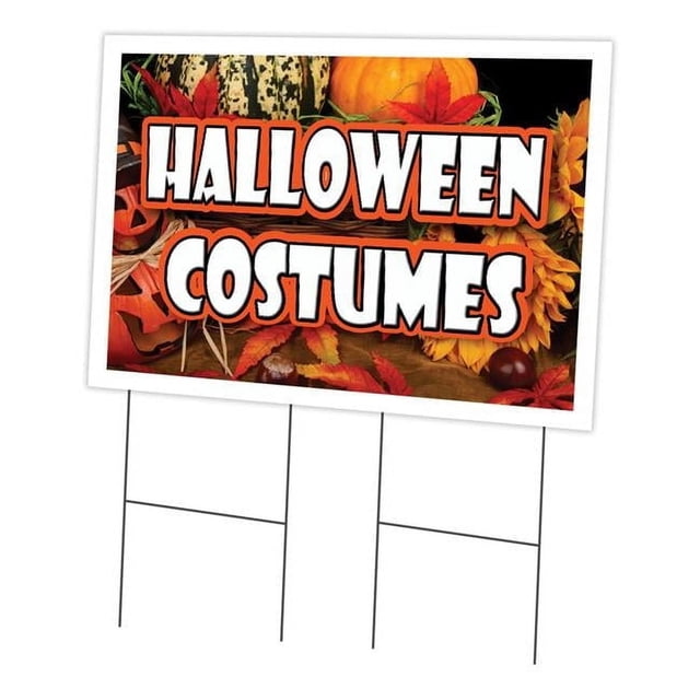 Halloween Costumes 24" x 36" Yard Sign & Stake | Advertise Your ...