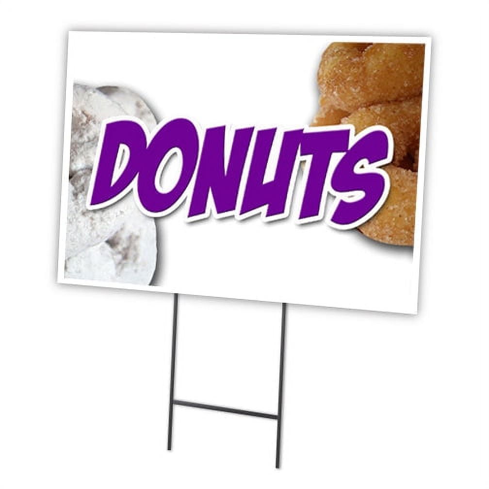 SignMission C-2436 Donuts1 24 x 36 in. Donuts1 Yard Sign & Stake ...