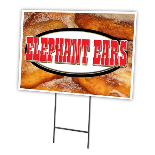 SignMission C-2436 Elephant Ears 24 x 36 in. Elephant Ears Yard Sign ...