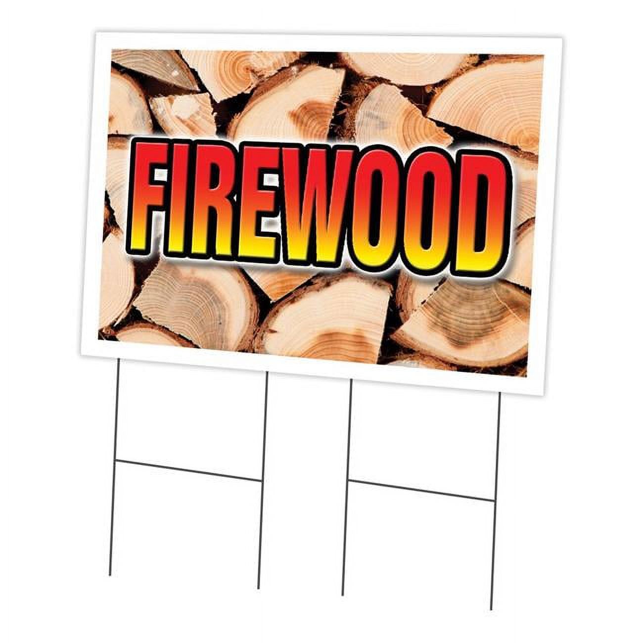 SignMission C-2436 Firewood 24 x 36 in. Firewood Yard Sign & Stake ...