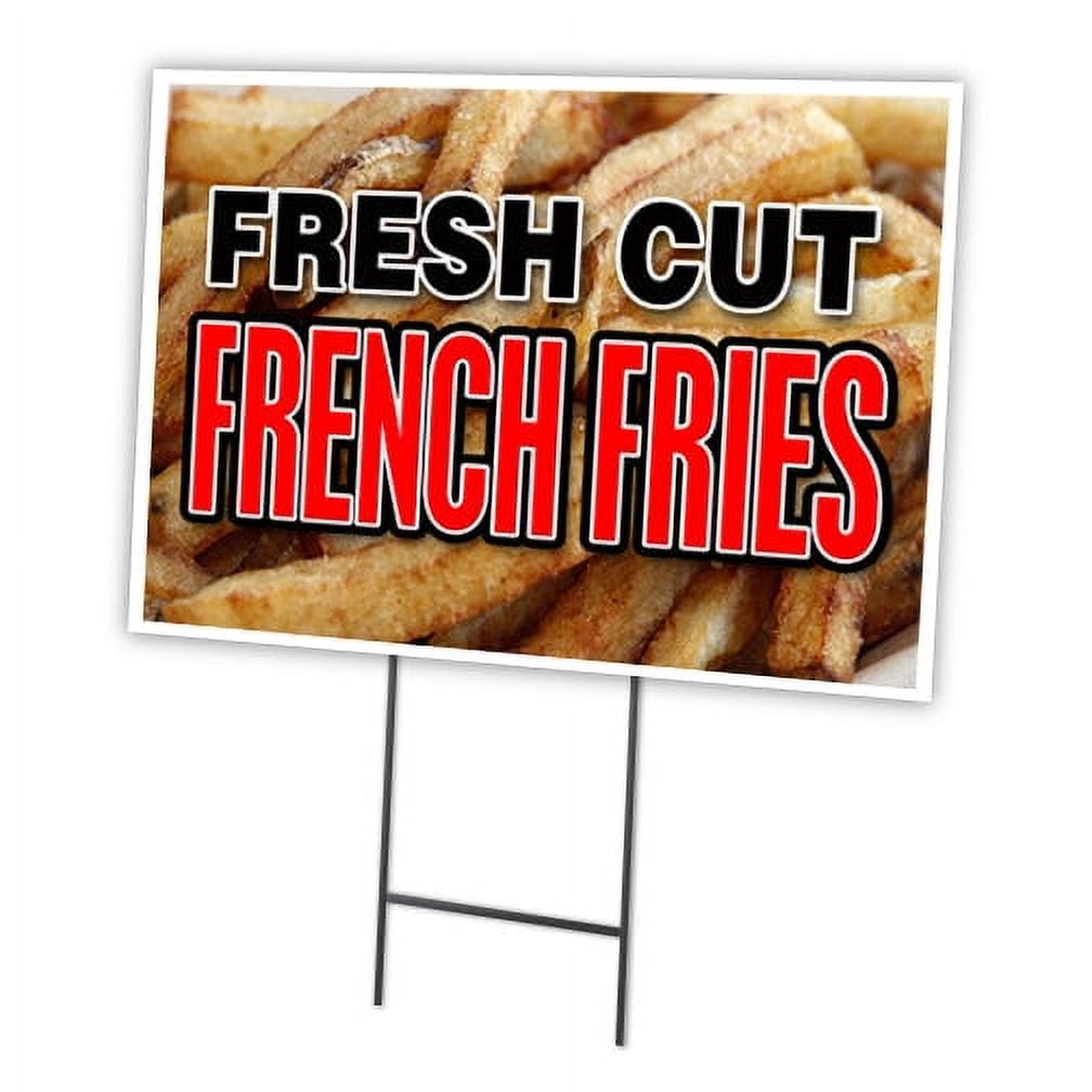 SignMission C-2436 Fresh Cut French Fries 24 x 36 in. Fresh Cut French ...